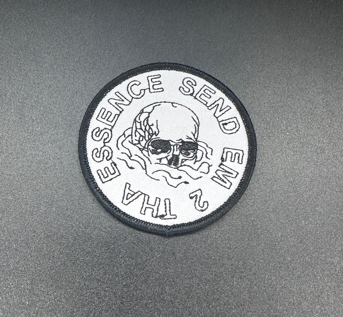 LIL UGLY MANE - SEND EM EMBROIDERED IRON ON PATCH 3" WHITE ...